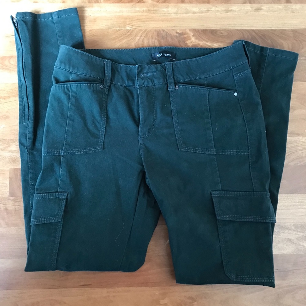 Whbm Deep Green Cargo Pants - Gem